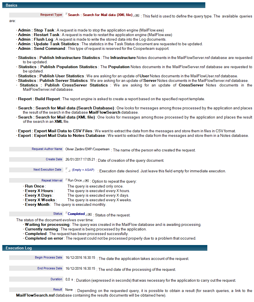 Operation of the application – Cooperteam Support Portal