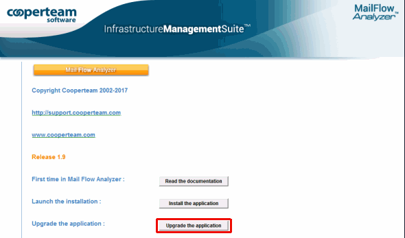 Application Upgrade – Cooperteam Support Portal