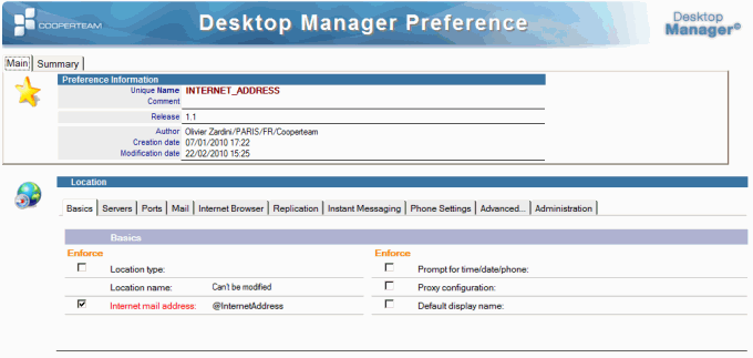Preference documents – Cooperteam Support Portal