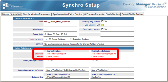 Synchronisation des bases Desktop Manager et Desktop Project – Centre d'Assistance Cooperteam