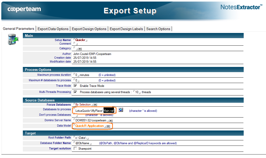 How to extract Quickr databases ? – Cooperteam Support Portal